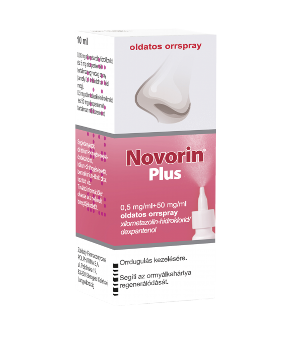 Novorin Plus orrspray - enyhíti az orrfolyást és a nehezített orrlégzést